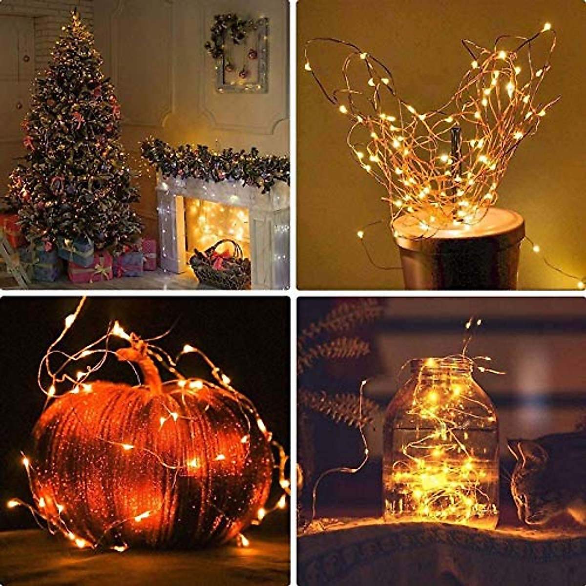 LIUPENGWEI Solar Led Fairy Lights String Lights 8 Lighting Modes Fairy Lights Christmas Lights for Patio, Garden, Home, Wedding, Pathway, Party Garden Ghost Light