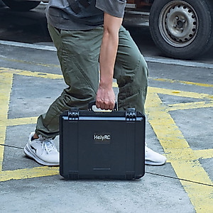 HeiyRC Waterproof Hard Case for DJI Mavic Air 2 2S Fly More Combo Drone Remote Controller Accessories Storage Suitcase Protective Travel Box