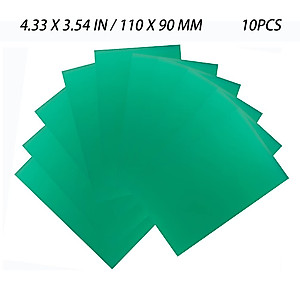10 Pcs Welding Protective Lens Replacement Viewing Screen Transparent Cover Lens Cover for Welding Helmet（4.33 x 3.54 inch）