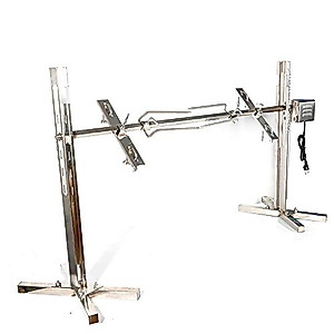 DIFU 110V 15W Electric BBQ Rotisserie Grill Kit Outdoor Spit Rotisserie Grill,Stainless Steel Heavy Duty Fire Rotisserie Grill Kit for Chicken Lamb Small Pig,Garden Outdoor Picnics Barbecue USA STOCK