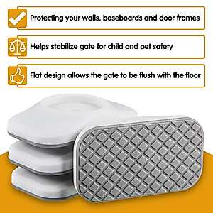 Dreyoo Baby Gate Extender Extension, 4 Pack Pet Gate Threaded Spindle Rods M8 (8MM) Accessory Screw Bolts, Replacement Hardware Parts for Pressure Mounted Baby Gate (Protector Style)