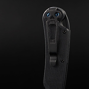 Generic Zhalo EDC folding knife by Daggerr (Black handle and black stonewash blade), FM02-2BKBW