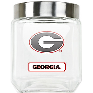 NCAA Georgia Bulldogs Glass Canister, Large