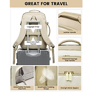 LOVEVOOK Large Travel Backpack for Women & Men, Carry on Backpack Airline Approved, TSA Personal Item Travel Bag fits 17" Laptop, 40L Waterproof Travel Essentials Sports Backpack with 3 Packing Cubes