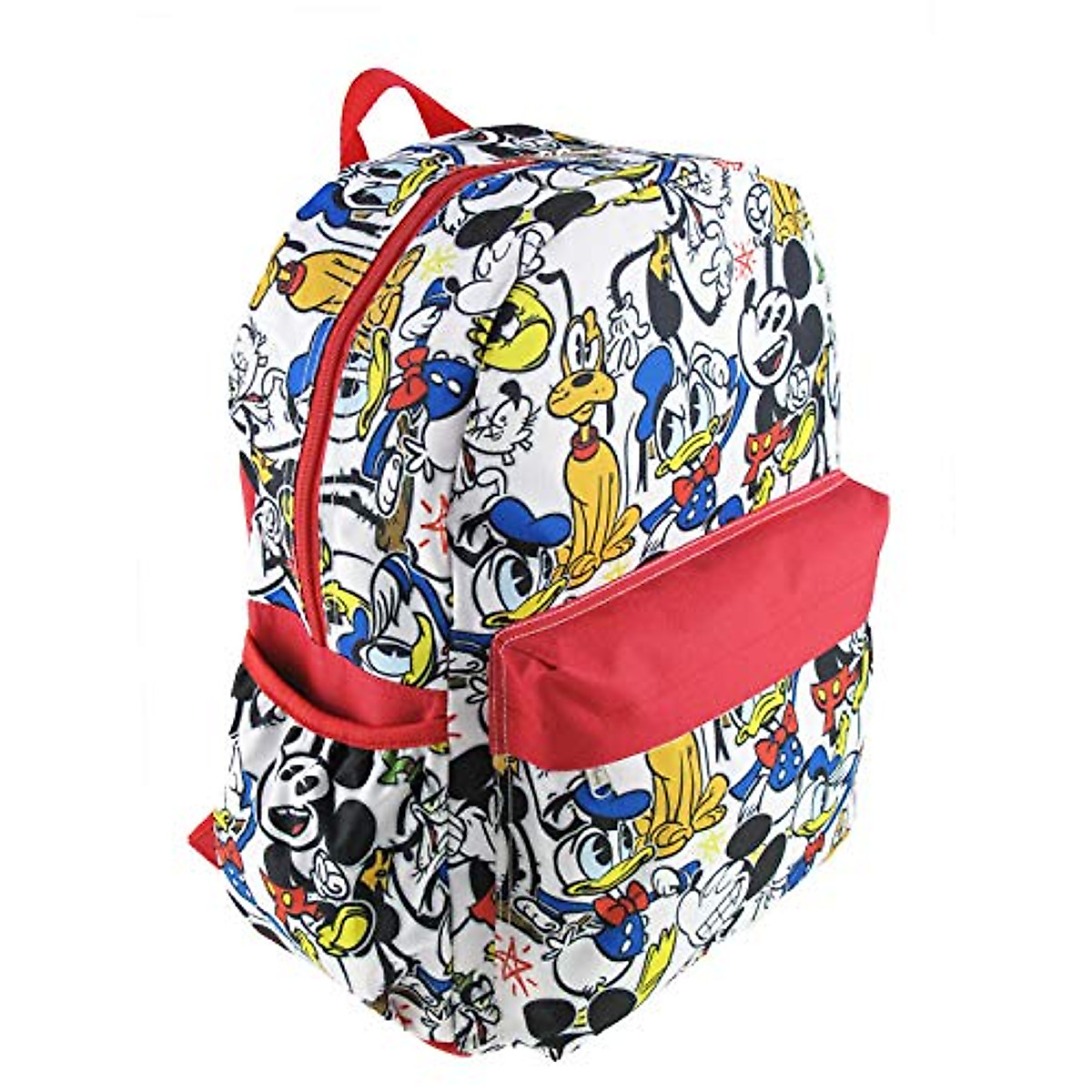 Mickey and Friends 16 inch All Over Print Deluxe Backpack With Laptop Compartment