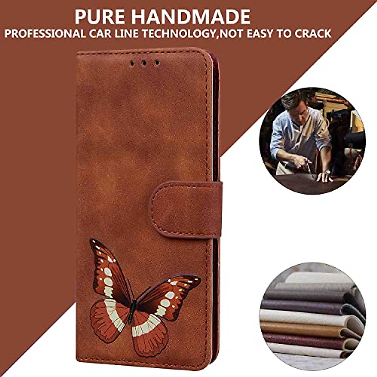 SHOYAO Phone Cover Wallet Folio Case for Sony Xperia 1 III, Premium PU Leather Slim Fit Cover for Xperia 1 III, Horizontal Viewing Stand, Perfect Match, Brown