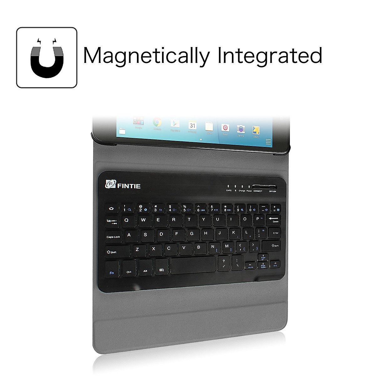 Fintie Keyboard Case for Samsung Galaxy Tab E 8.0 (Model SM-T378/T375/T377), Slim Lightweight Stand Cover with Magnetically Detachable Bluetooth Keyboard, Black