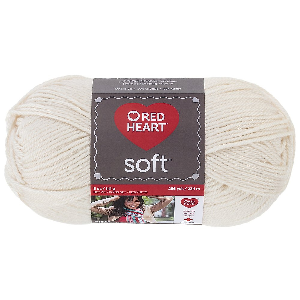 RED HEART Soft Yarn, Off-White