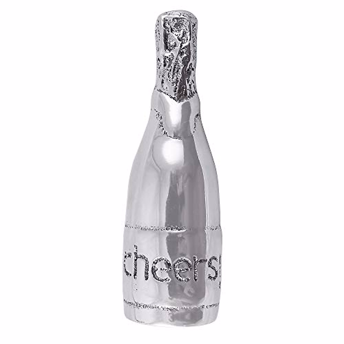 Mariposa Champagne Bottle Napkin Weight Silver Small