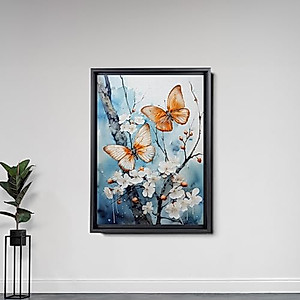 Abstract Painting Buy Canvas Wall Art, Butterfly Painting Art, Butterfly canvas, bedroom Butterfly wall art,Watercolor abstract Butterfly canvas painting