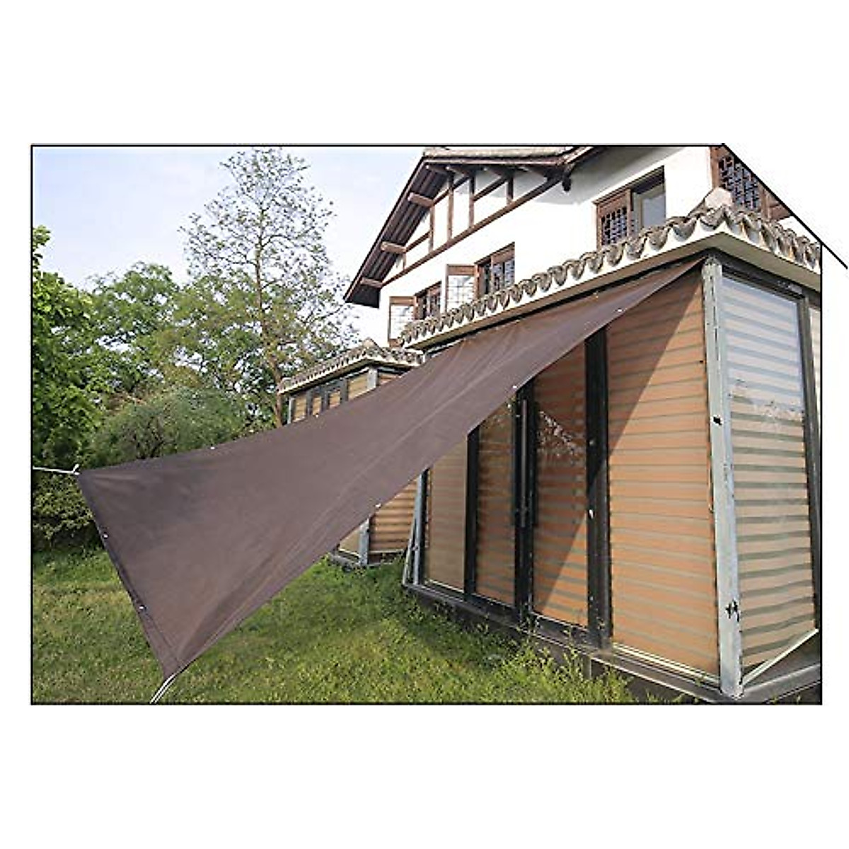 Privacy Fence Screen Cover for Balcony Porch Verandah Deck Patio Backyard, Windscreen Covering Fabric Railing Up to 90%-95% Blockage, Brown (Size : 3mX6m)