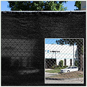 ShadeMart 6' x 50' Black Fence Privacy Screen Windscreen Shade Fabric Cloth HDPE, 90% Visibility Blockage, with Grommets, Heavy Duty Commercial Grade, Cable Zip Ties Included (We Customize Size)