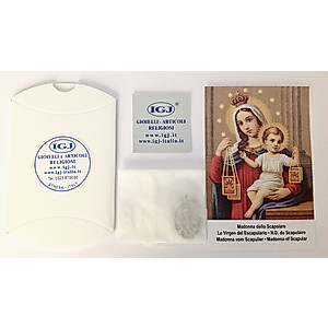 Carmel Scapular Medal (Our Lady of Mount Carmel - Virgin of Carmel) - 100% Made in Italy