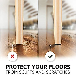 Furniture Pads for Hardwood Floors, Non Slip Furniture Grippers Self Stick Silicone Pads, Anti-Scratch Rubber Floor Protectors for Furniture, 4 x 40 inch Self Adhesive Rubber Feet Black