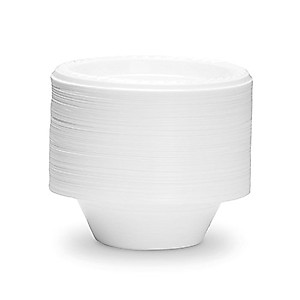 Basix 12 Ounce Disposable Bowls Microwave Safe 100 Count White