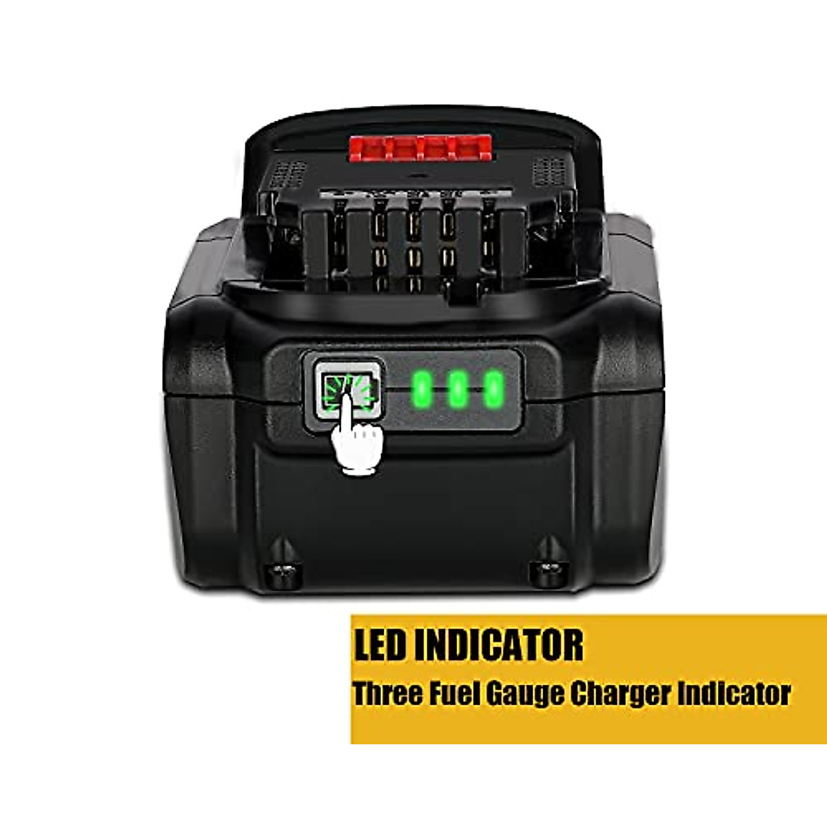 JYJZPB 2 Pack 6.5Ah Replace Battery for De-Walt 20V MAX Battery DCB200 DCB204 DCB206 DCB206-2 DCB201 DCB203 DCB181 DCB180 DCD/DCF/DCG 20 Volt XR Battery