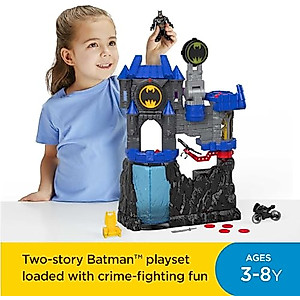 Fisher-Price Imaginext DC Super Friends Batman Toy, Wayne Manor Batcave Playset with Figure & Batcyle for Pretend Play Kids Ages 3+ Years (Amazon Exclusive)