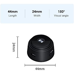 METRICSQUARE Small Hidden Camera with Audio Secret Room Camera Mini Spy Camara Home Security Video Recording Motion Detection Remote View Phone App Control