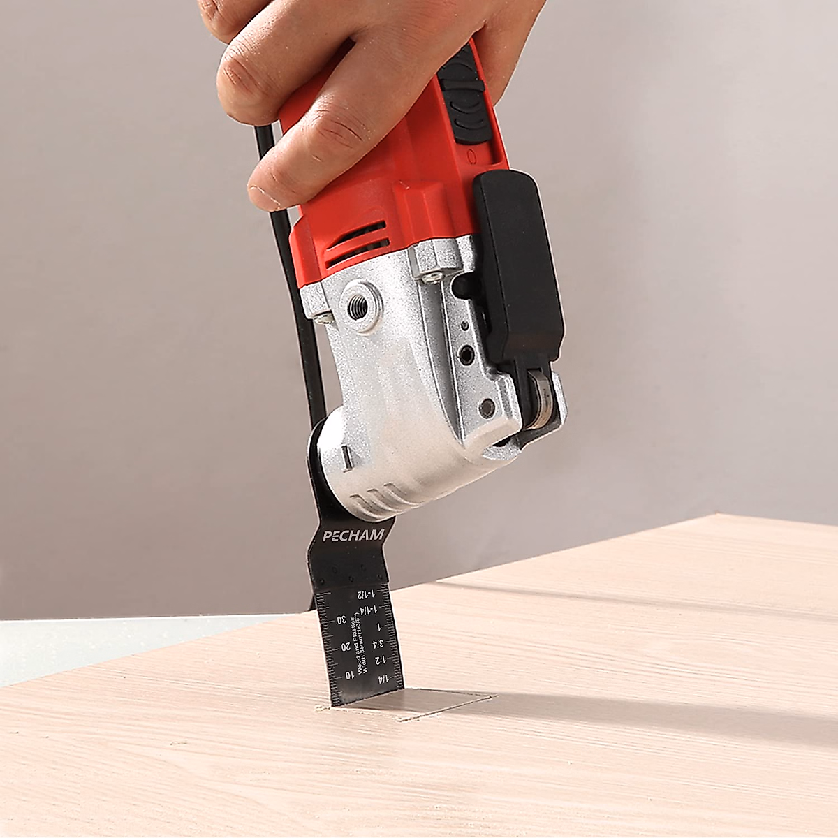 PECHAM 45PCS Universal Wood Oscillating Multitool Quick Release Saw Blades Fit Porter Cable Black & Decker Rockwell Ridgid Ryobi Milwaukee DeWalt Chicago Craftsman