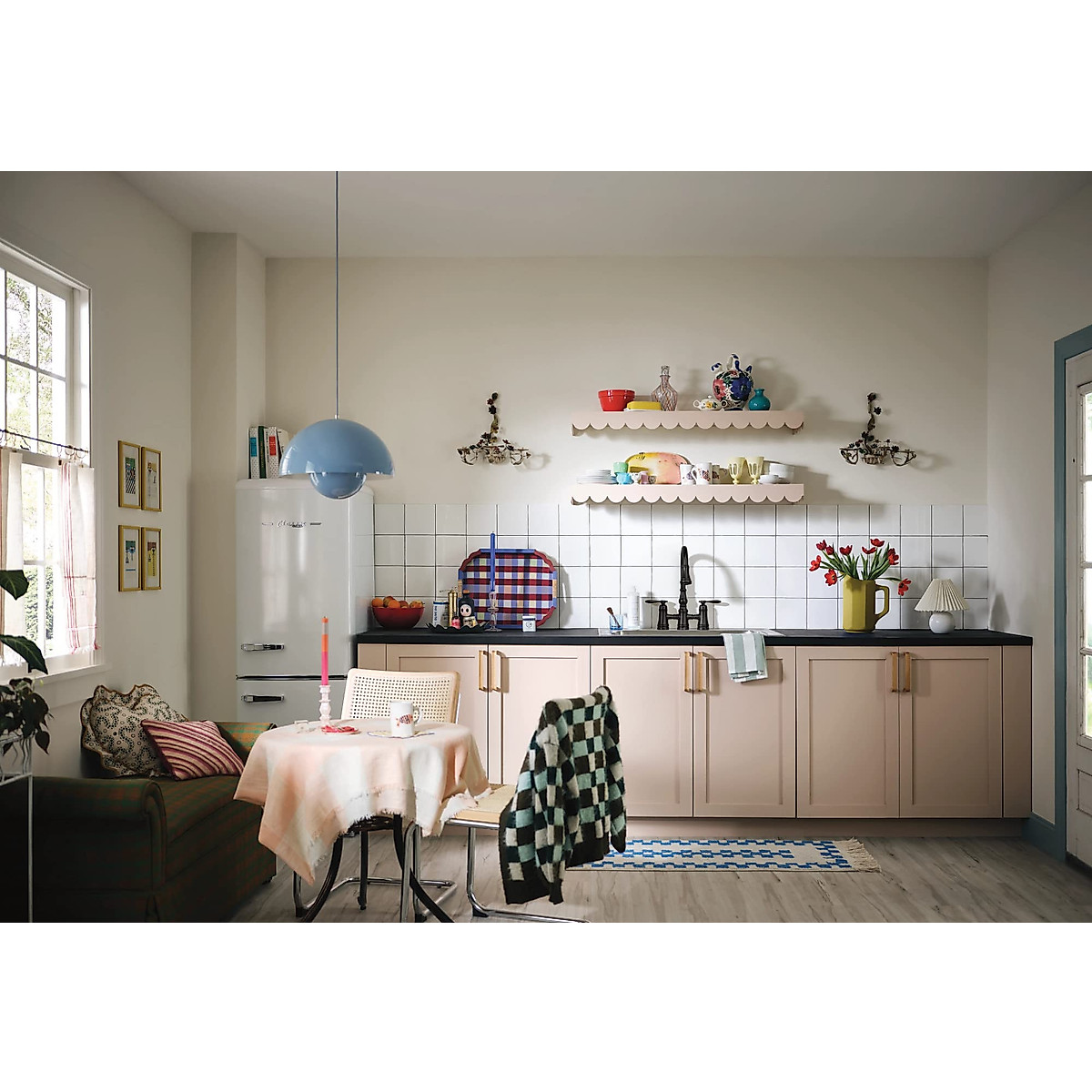 Moen S73204BL Weymouth Two Handle Pulldown Bridge Kitchen Faucet, No Size, Matte Black