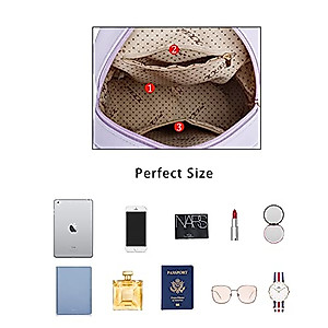 KKXIU Women Small Backpack Purse Synthetic Leather Quilted Mini Daypack Fashion Bookbag for Ladies (Purple)