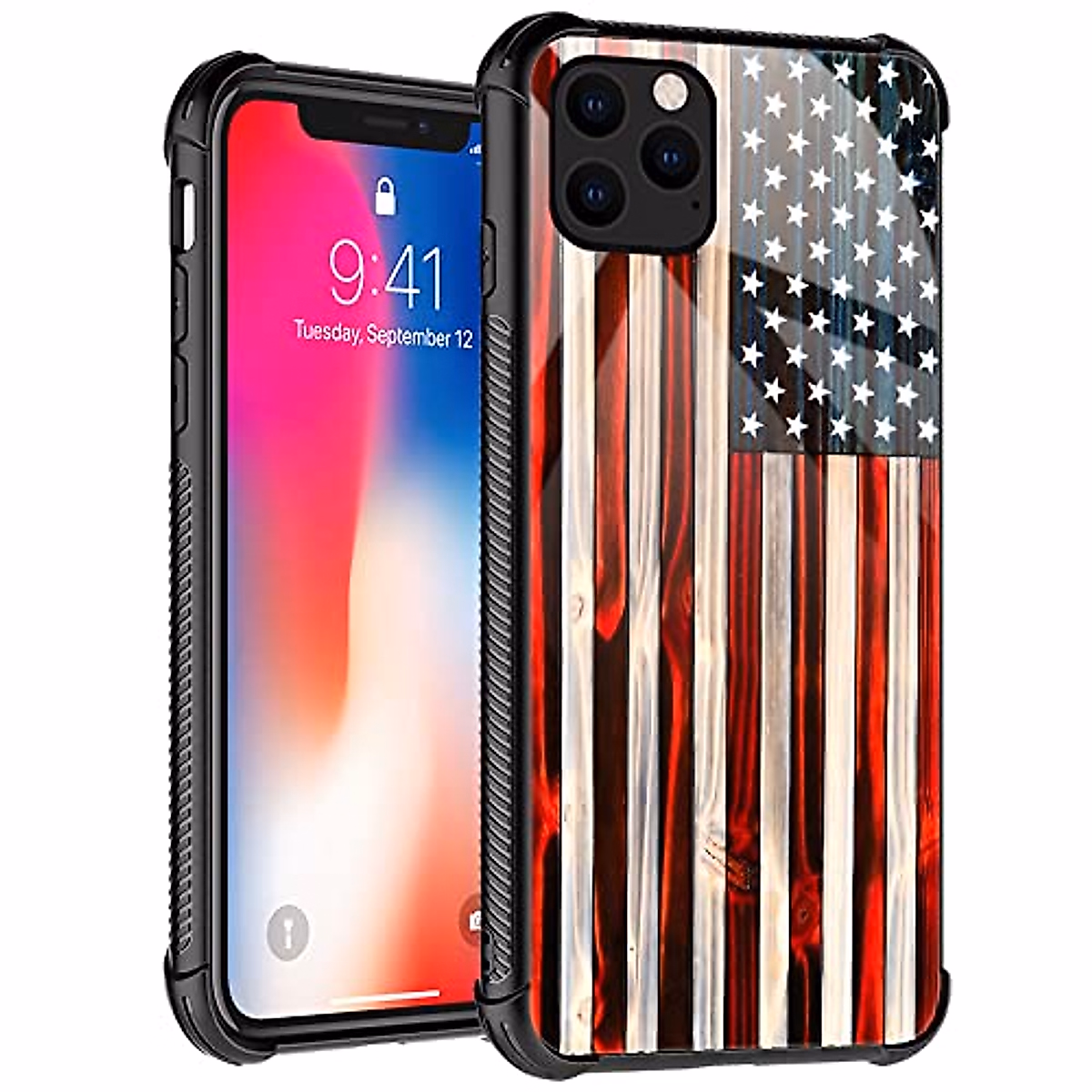 TnXee Case Compatible with iPhone 13 Mini Case, Old Glory Traditional American Flag Pattern Design Case for iPhone 13 Mini Cases for Men Women Case