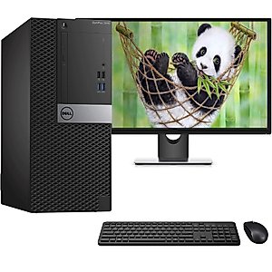 Dell OptiPlex Tower Desktop Computer PC, Intel Core i5 6500, 3.2GHz Processor, 16GB Ram, 512GB M.2 SSD, WiFi & Bluetooth, FHD 24 Monitor, Wireless Keyboard and Mouse, Windows 10 Pro (Renewed)