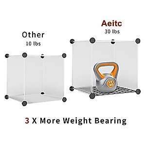 Aeitc 24 Storage Cubes- 14’’x14’’ Cube, More Sturdy (add Wire Panel), DIY Clothes Organizer, Craft Cube Storage with Doors, Bookshelf Units, Toy Storage Cabinets