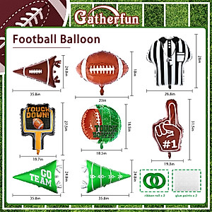 Football Party Decorations Football Shaped Foil Balloons,Touchdown Balloons for Football Birthday Party Football Game Tailgate Party Decorations