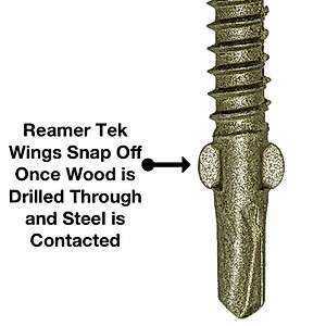 #14x2-3/4" Reamer Tek Torx/Star Head Self-Drilling Wood to Metal Screws - 5 POUNDS ~170 Tek Screws - Tek Screws for Flatbeds, Trailers, or for Fastening Wood to Steel - T-30 Torx Screw Head