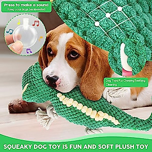 Stuffed Dog Toys, Big Dog Squeaky Toys, Plush Toys for Boredom and Stimulating, Cute Stuffing Lizards with Soft Squeaker, Fun Teething Pet Chew Toys