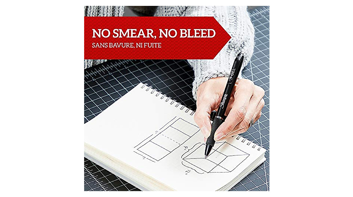 Sharpie S-Gel Gel Pens - 12 Count | Smooth, Vivid Writing in Black