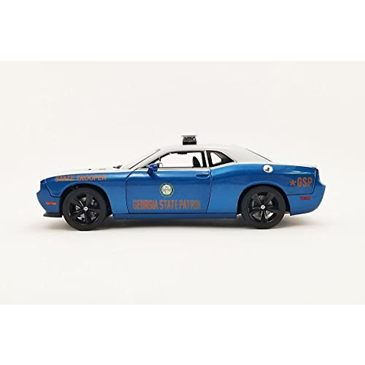ModelToyCars 2010 Dodge Challenger SRT8, Blue and White - Acme A1806018 - 1/18 Scale Diecast Model Toy Car