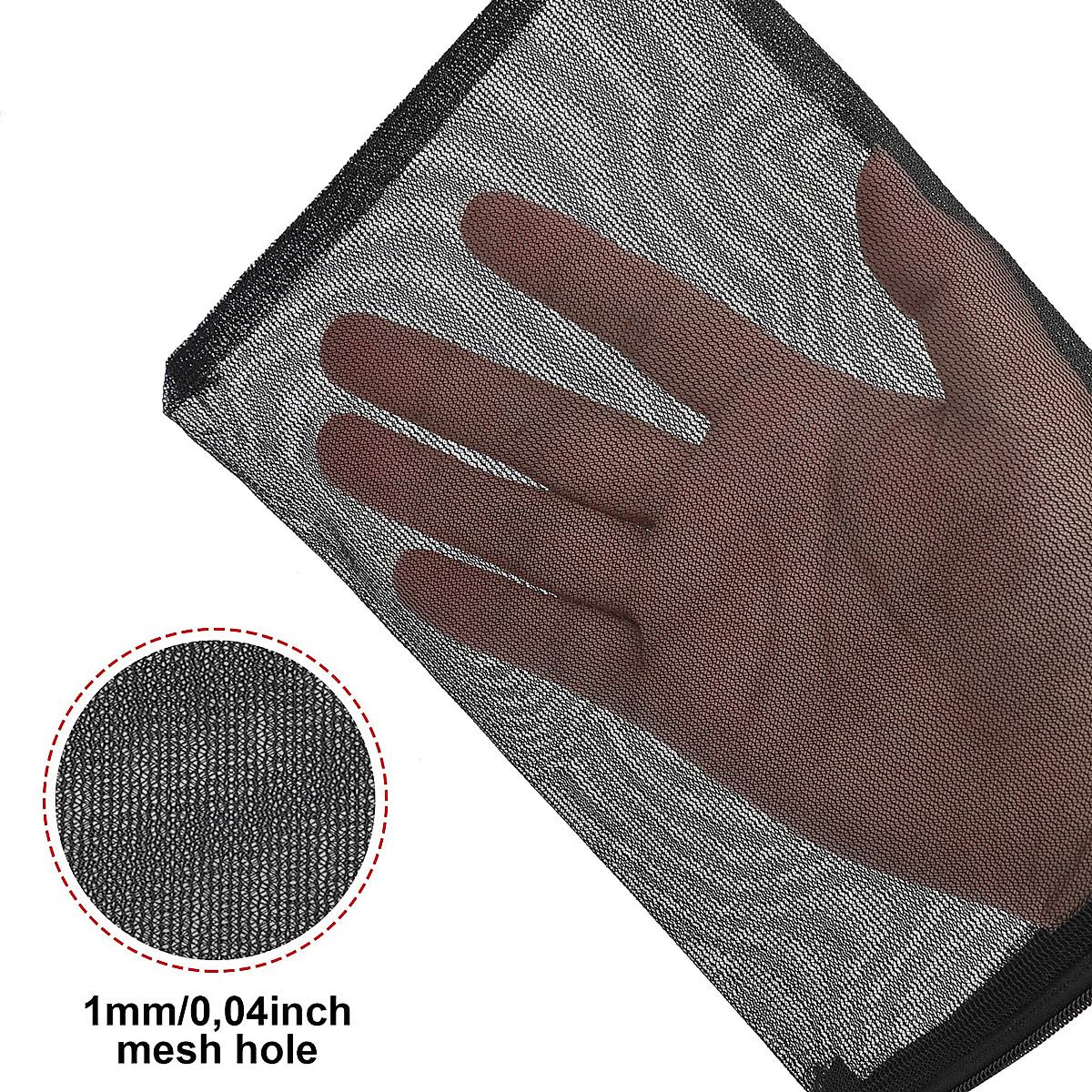 Molain Aquarium Filter Bags- 10Pcs High Flow Fish Tank Media Mesh Filter Bag Fine Mesh Net with Plastic Zipper for Fish Tank Bio Balls, Pelletized Carbon -Mesh Hole 1mm (5Pcs Black+5Pcs White)