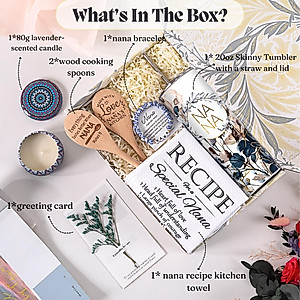 ELEMENU Nana Gifts, Birthday Christmas Mothers Day Gift Basket for Nana, Grandmother from Grandkids, Granddaughter, Grandson - Kitchen Cooking Present Ideas