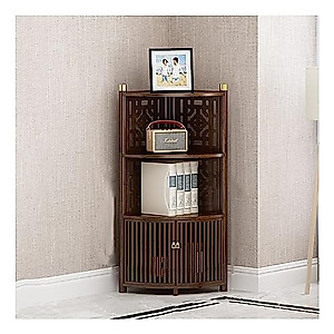 FLTRGO 3 Tier/5 Tier/6 Tier Tall Corner Bookshelf, Multifunctional Triangular Bedroom Storage Cabinet, Free-Standing Corner Bookcase, for Home Office Bedroom Living Room Kitchen (Size : 4 Tier)