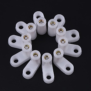 Crazy Sales Arcade Gaming, Plastic White Plastic Feet Steel 100pcs Mounting Feet, for Arcade Home Arcade Gaming Board Fixing Gaming Board