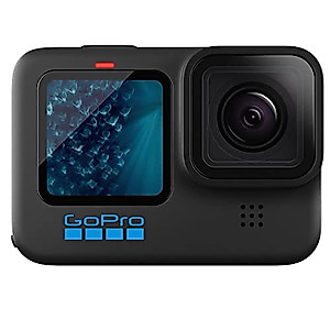 GoPro HERO11 Black Waterproof Action Camera Vlogging Bundle with Volta 4900mAh Battery Grip with Built-in Tripod Legs, 128GB microSD Card, Extra Battery, Multi Card Reader