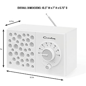 Crosley CR3042A-BK Maverick Portable AM/FM Radio with Bluetooth Receiver, Black