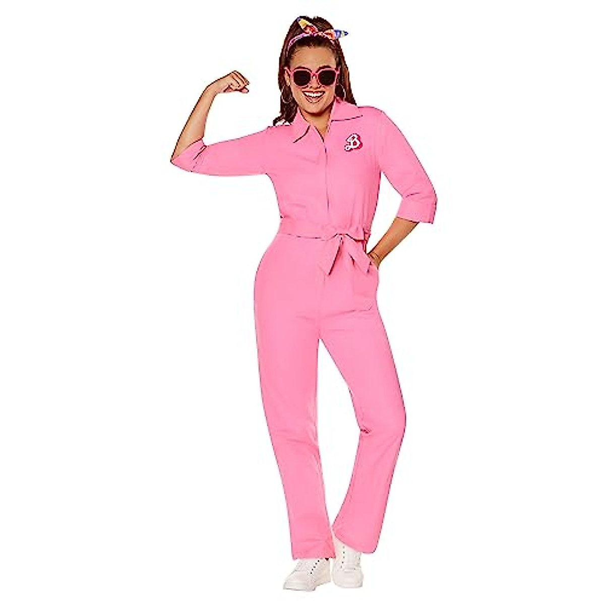 Spirit Halloween Barbie the Movie Adult Pink Power Jumpsuit - S | Officially Licensed | Barbie Outfit
