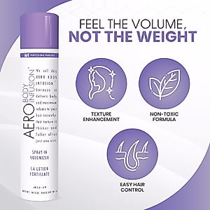 TRI Design Aero Body Infusion Spray-In Volumizer - Achieve Maximum Volume & Enhanced Texture, Weightless Formula for Root Lift & Fullness, Adds Body & Shine, Versatile Style for Hair- 10.5 oz