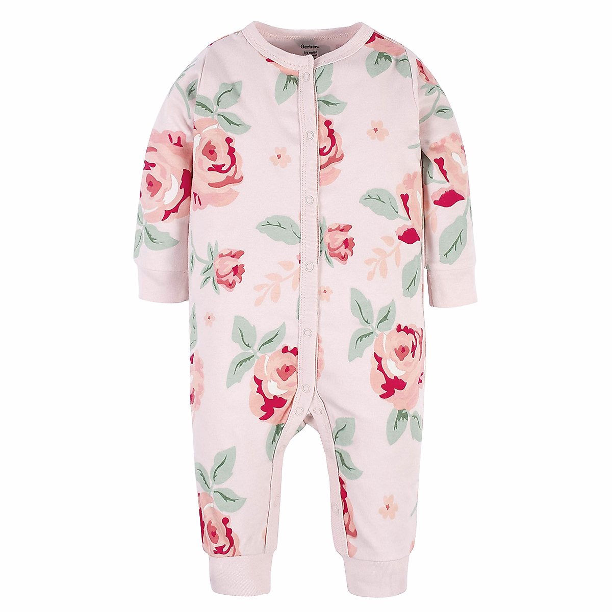 Gerber Baby Girls Boutique 2-Piece Coverall & Headband Set, Pink Rose, 6-9 Months US