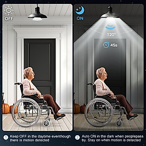 Torkase Upgraded Motion Sensor Light Bulbs, Outdoor Security PAR38 Flood LED Light Bulbs with Light Sensor,E26 Movement Activated 5000K Daylight, 20W 2000LM-150W Equivalent, for Indoor-Outdoor, 2 Pack