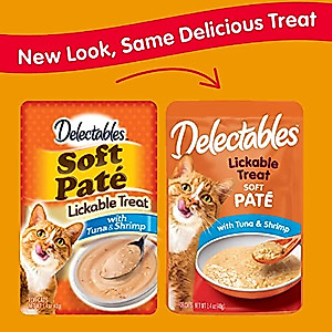Hartz Delectables Soft Pate Tuna & Shrimp Cat Treats, 12 Pack