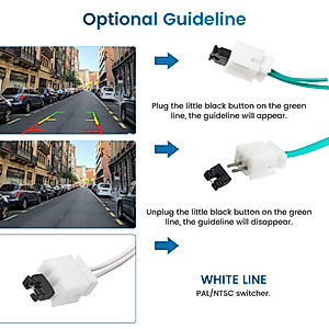 EWAY Tailgate Handle Backup Rear View Reverse Camera for Ford F150 2004-2014/Super Duty F250/F350/F450/F550 2008-2014 Explorer Sport Trac Lincoln Mark LT Pickup Truck Chrome(with Optional Guideline)