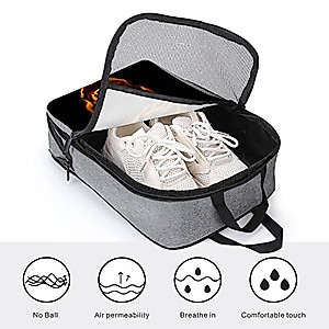 Frcavbin Travel Shoe Bag Shoes Carrier with Handle and Zipper Foldable Shoe Puches Organizer for Home storage School starts (Antigua And Barbuda)