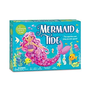 Peaceable Kingdom's Mermaid Tide - The Sparkle and Play Puzzle Game - Ages 3+