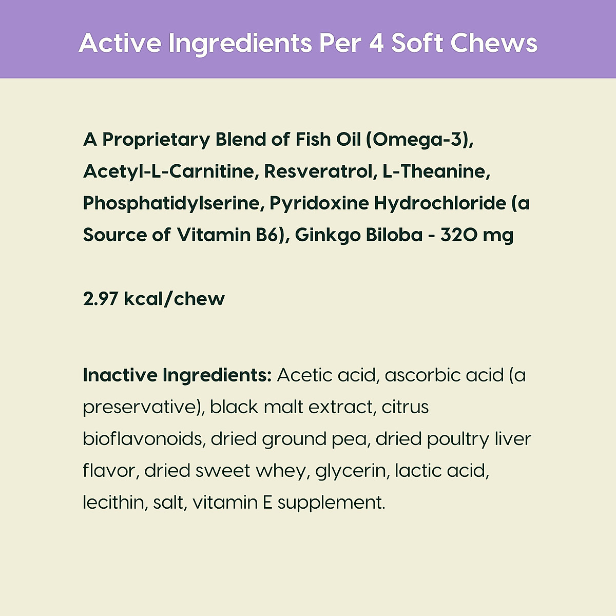 Ark Naturals Gray Muzzle Brain's Best Friend Vet Recommended Soft Chews for Cognitive Issues Associated with Aging, 90 Count Bag
