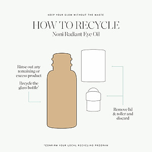 KORA Organics Noni Radiant Hydrating Eye Oil, Smooth & Tone, Certified Organic, Cruelty Free, 0.34 fl oz