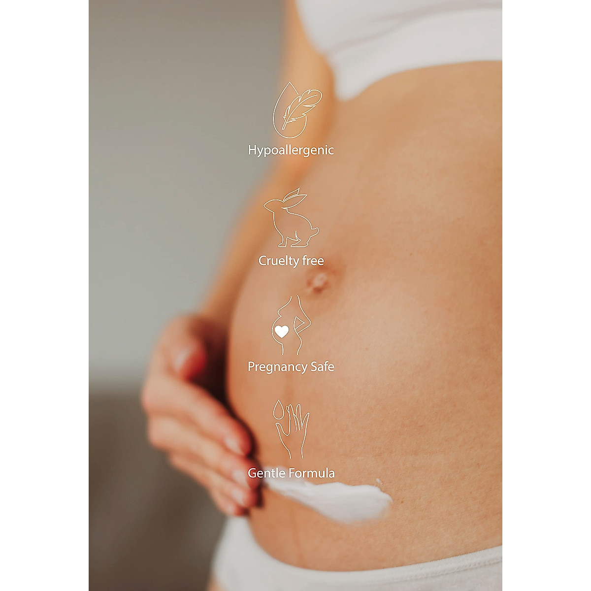 NOTHING FITS BUT Crème Belly Botaniceutical Maternity Herbal Vegan Cream for Stretch Marks Cream for Pregnancy with Rosemary, Green Tea and Chamomile Extracts (6.8 fl oz / 200ml)